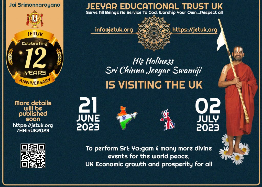 His Holiness Sri Chinna Jeeyar Swamiji trip to the UK – Jeeyar ...