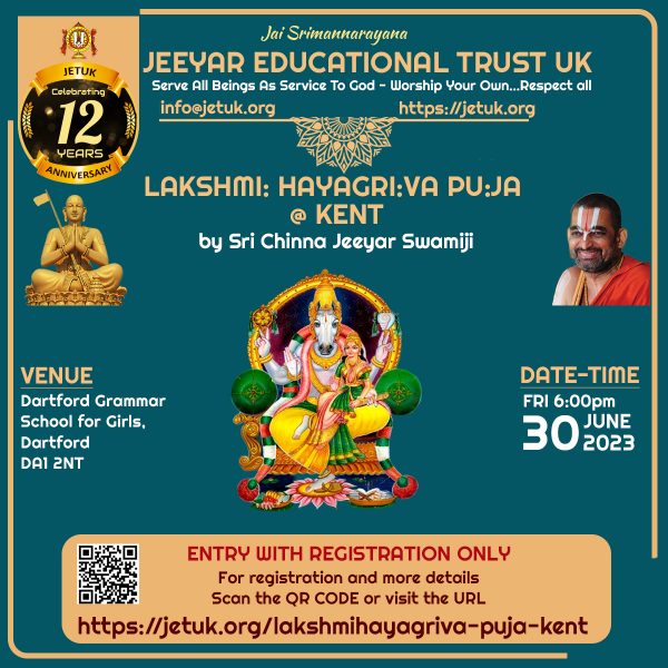 His Holiness Sri Chinna Jeeyar Swamiji trip to the UK – Jeeyar ...